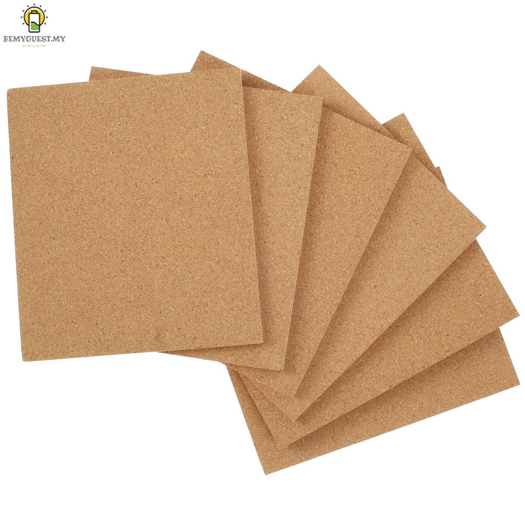 6Pcs Cork Board Rectangular Cork Bulletin Board with 50 Wall Nail Self ...