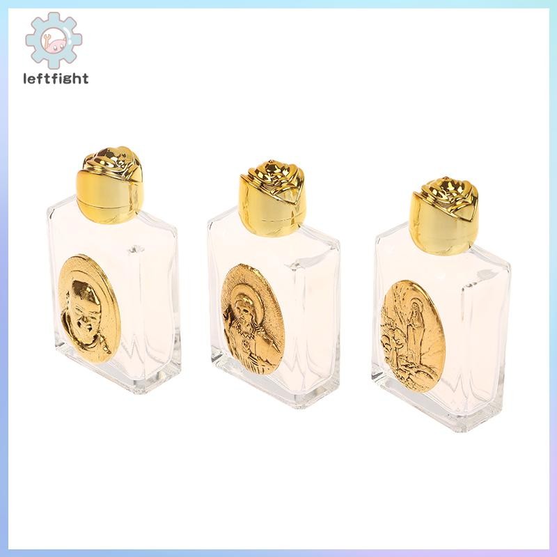 LEFT 11 Types Of Glass Holy Water Jesus Bottle Religious Cross Bottle ...