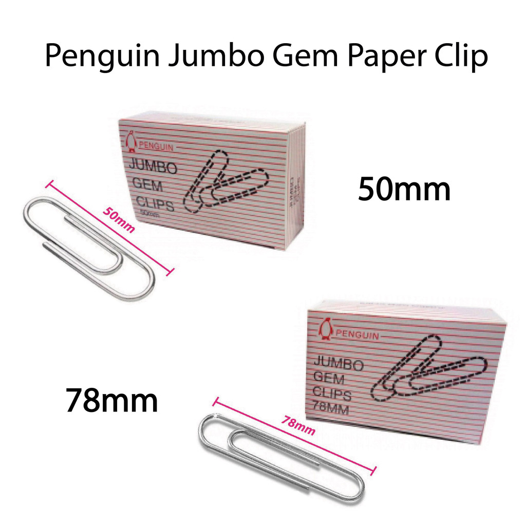 Penguin Jumbo Gem Paper Clips | Shopee Malaysia