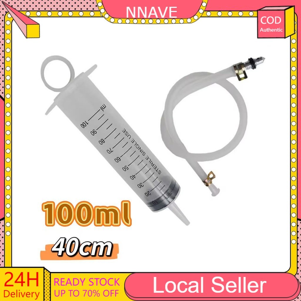 100ML Motorcycle Bleed Kit Brake Caliper Gas Bleed Syringe Tool 40cm ...