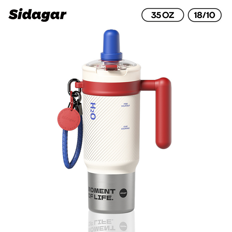 Sidagar 1000ML 316 Stainless Steel Tumbler Cup Handle and Straw（316/1000ml） | Shopee Malaysia