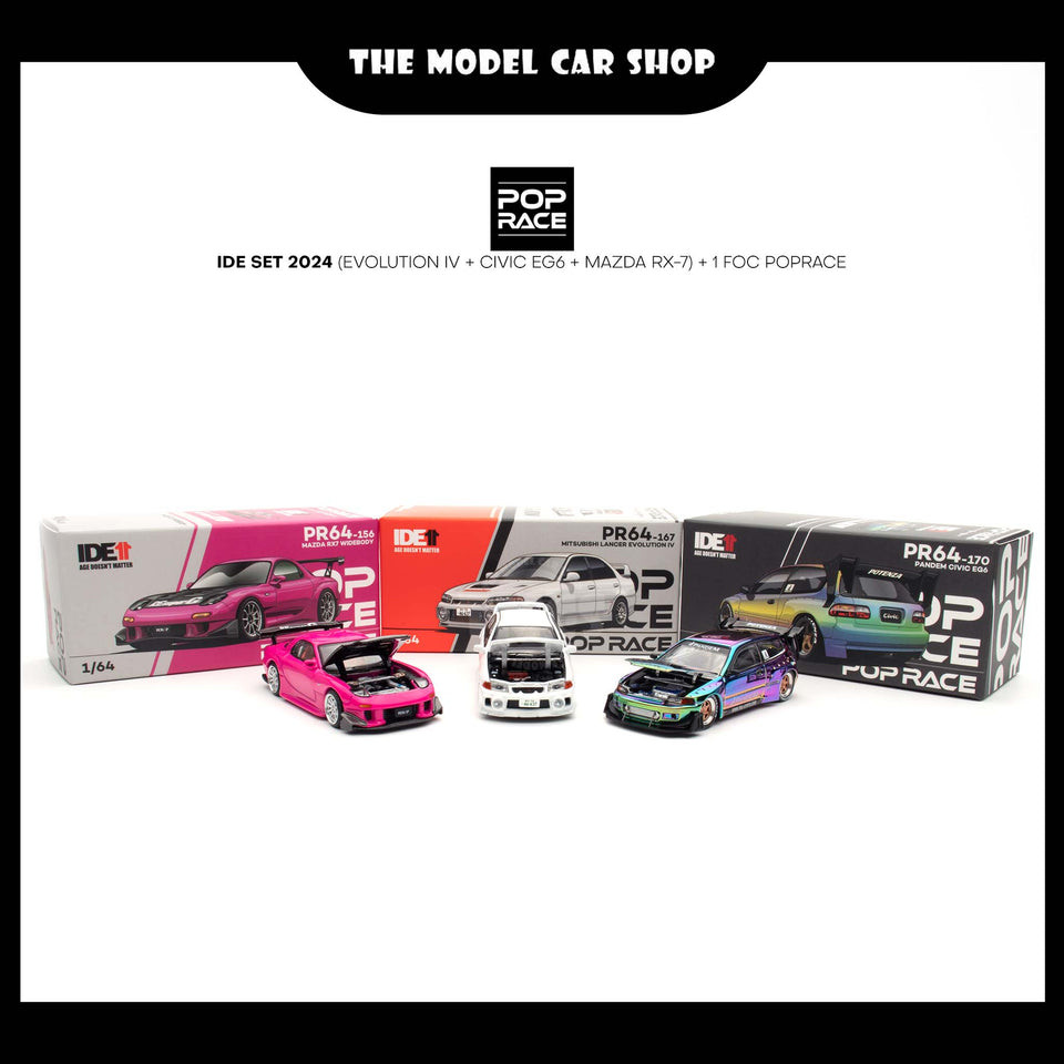 [Pop Race] IDE SET 2024 (Evolution IV + Civic EG6 + Mazda RX-7) + 1 FOC ...