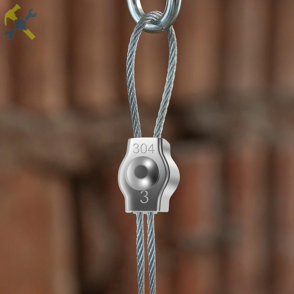 50Pcs Wire Rope Clip Stainless Steel Wire Cable Clamp M3 Simplex Single ...