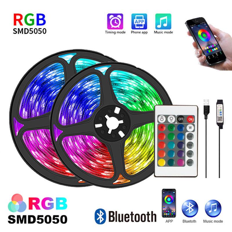 LED Strip Lights RGB APP Control Color Changing Lights with 24 Keys ...