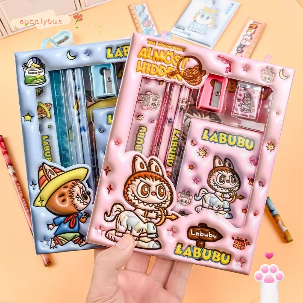 EU-FASHION Labubu Stationery Set, with Notebook Study Stationery Kit ...