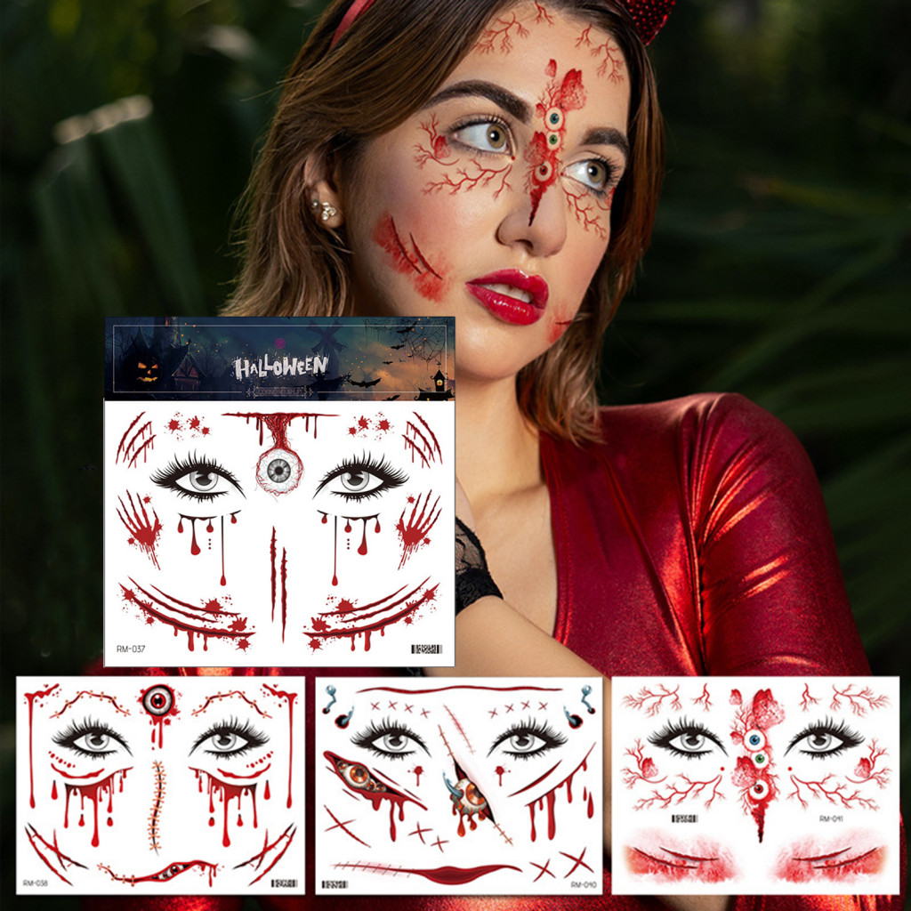 Halloween Tattoo Stickers Realistic Halloween Tattoos Realistic Spider ...