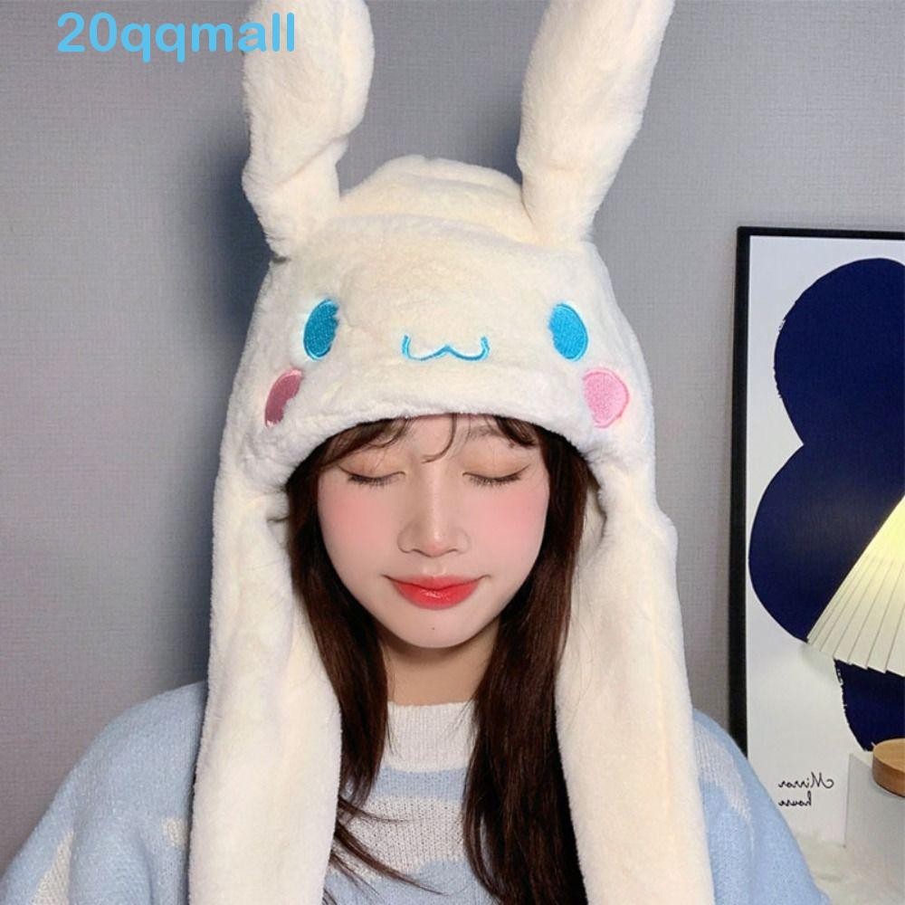 QQMALL Jumping Up Cap, Cinnamoroll Plush Ear Moving Hat, Cartoon My ...