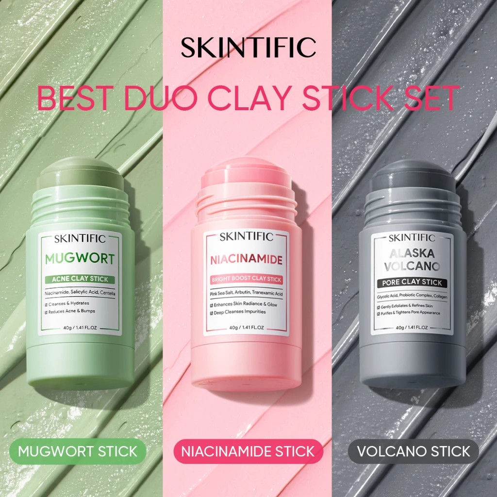ORI SKINTIFIC Clay Mask Stick kit / Mugwort Clay Mask Stick Alaska ...