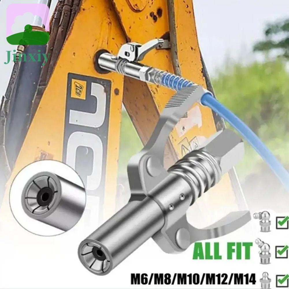 JINXIY Grease Nozzle, Double Handle Smooth Sliding Grease Coupler, Long ...