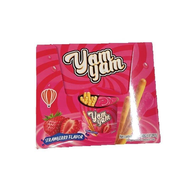 (BOX) 12'S X 40G YAM YAM STRAWBERRY SAUCE COOKIES BISCUIT SEDAP ...