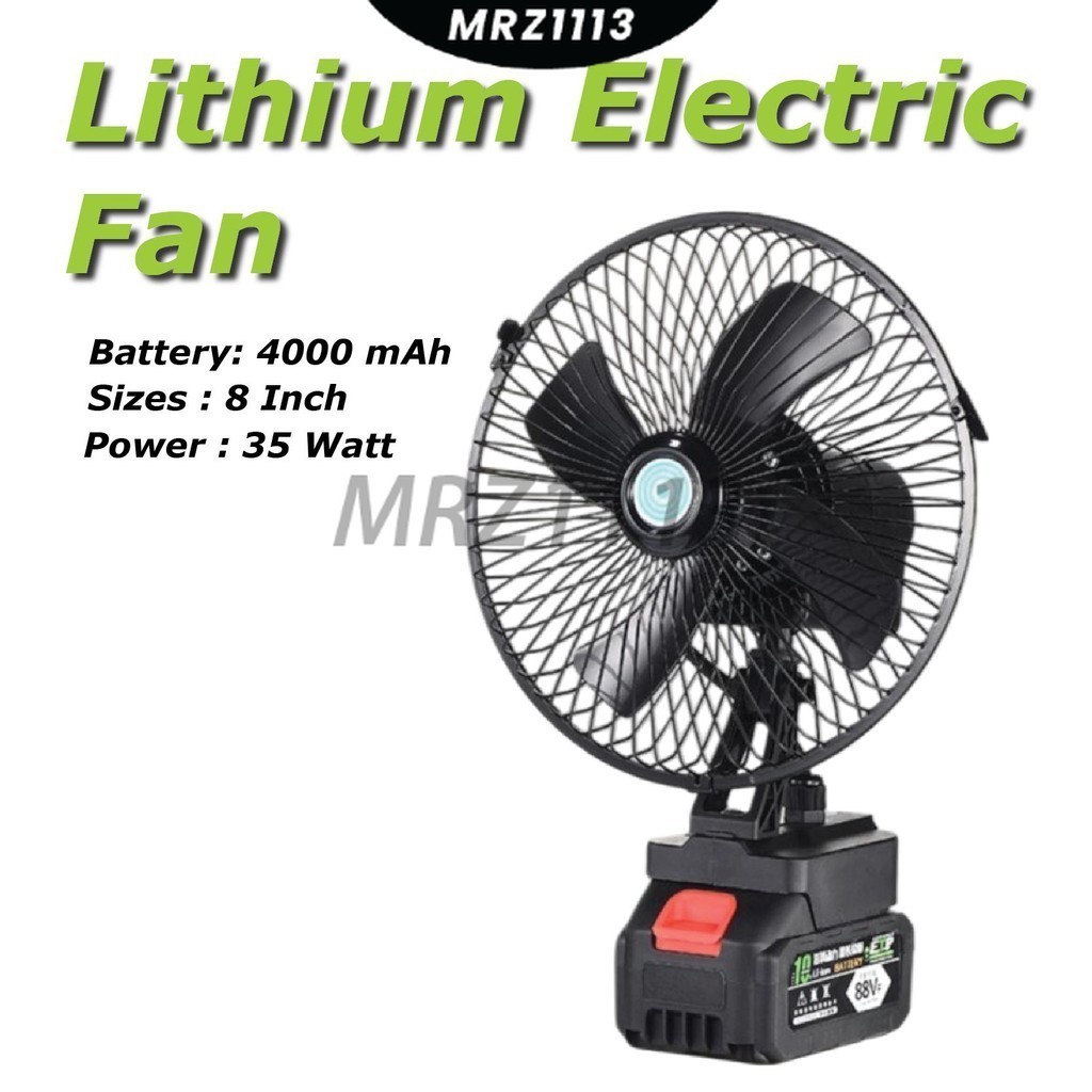 8 Inch Cordless Lithium Battery Fan Portable Camping Table Fan 21v Mini ...