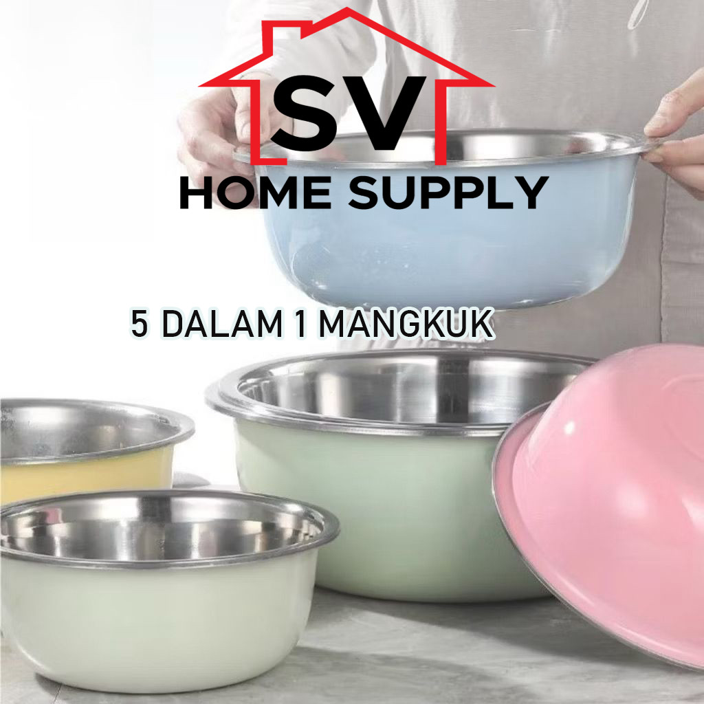 Besen Keluli Tahan Karat Bulat Tebal Dapur Perasa Sup Pukul Telur dan ...