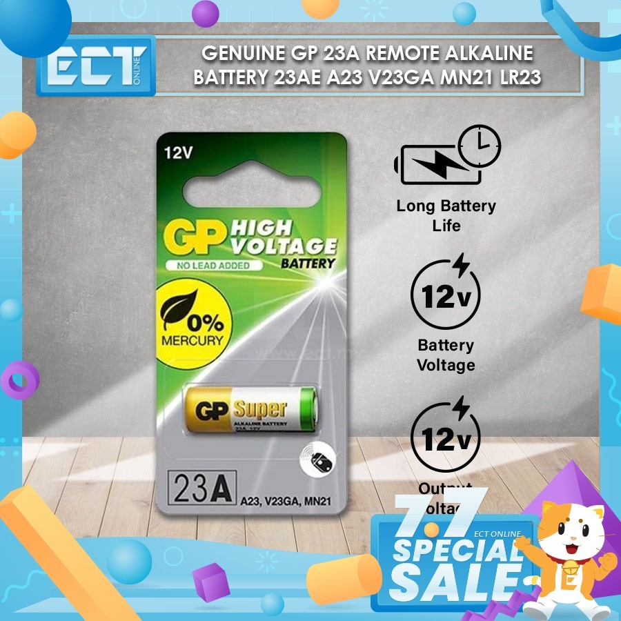 Genuine GP 23A Remote Alkaline Battery 23AE A23 V23GA MN21 LR23 (1 Pc ...