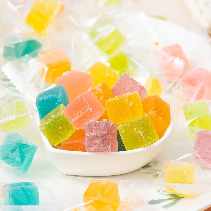 Crystal Cube Fruit Candy Amber Sugar READY STOCK Mix Flavour 10pcs ...