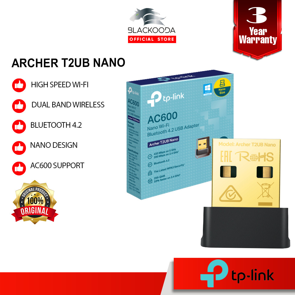 TP-Link Wifi Adapter Archer T2UB Nano Bluetooth /3 Yrs Warranty (TL ...