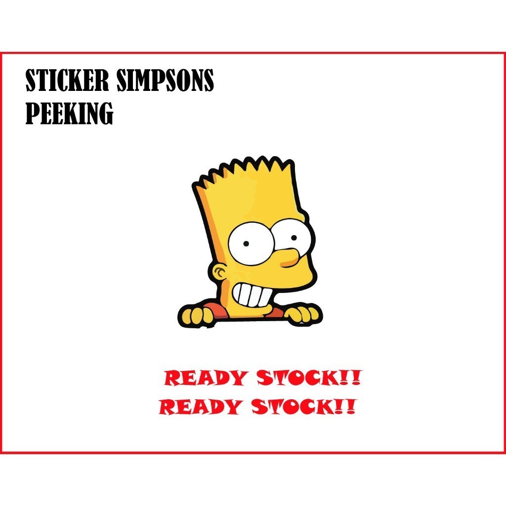 Sticker Motor Simpsons Peeking Funny | Shopee Malaysia