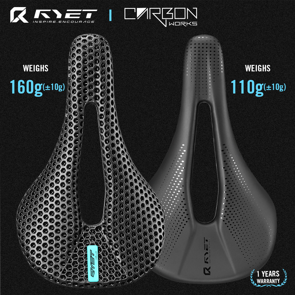 2025 RYET 3D Printed Bike Carbon Saddle 140mm Super Light Road MTB Racing Saddles Bicycle Seat ...