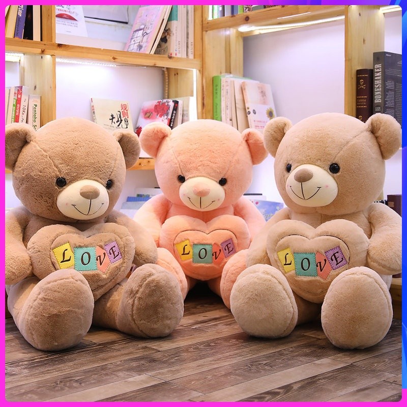 (Ready Stock) 100/110/130cm Pink big teddy bear human size teddy bear ...