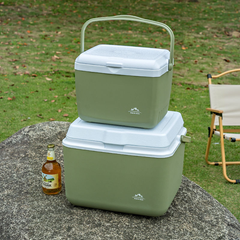 Insulated Cooler Lunch Box, Portable Hard Cooler with Ice Retention ...