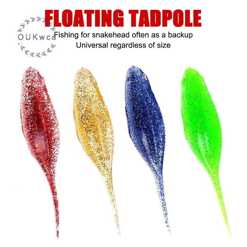 OUKwca Tpe Floating Tadpole 10.5cm12.5g Soft Bait For Fighting Black ...