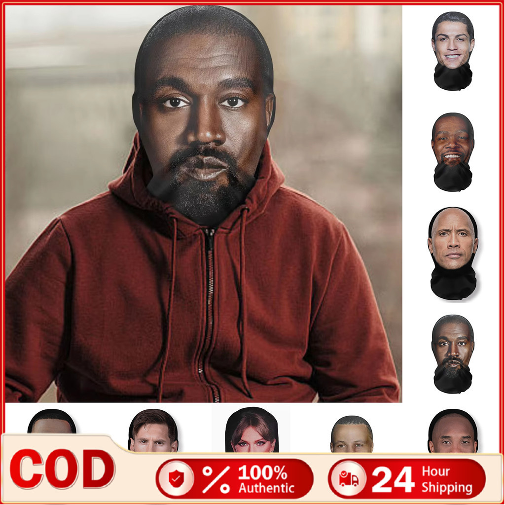 3D human face head cover Spoof star Superstar Headgear Taylor Kobe ...