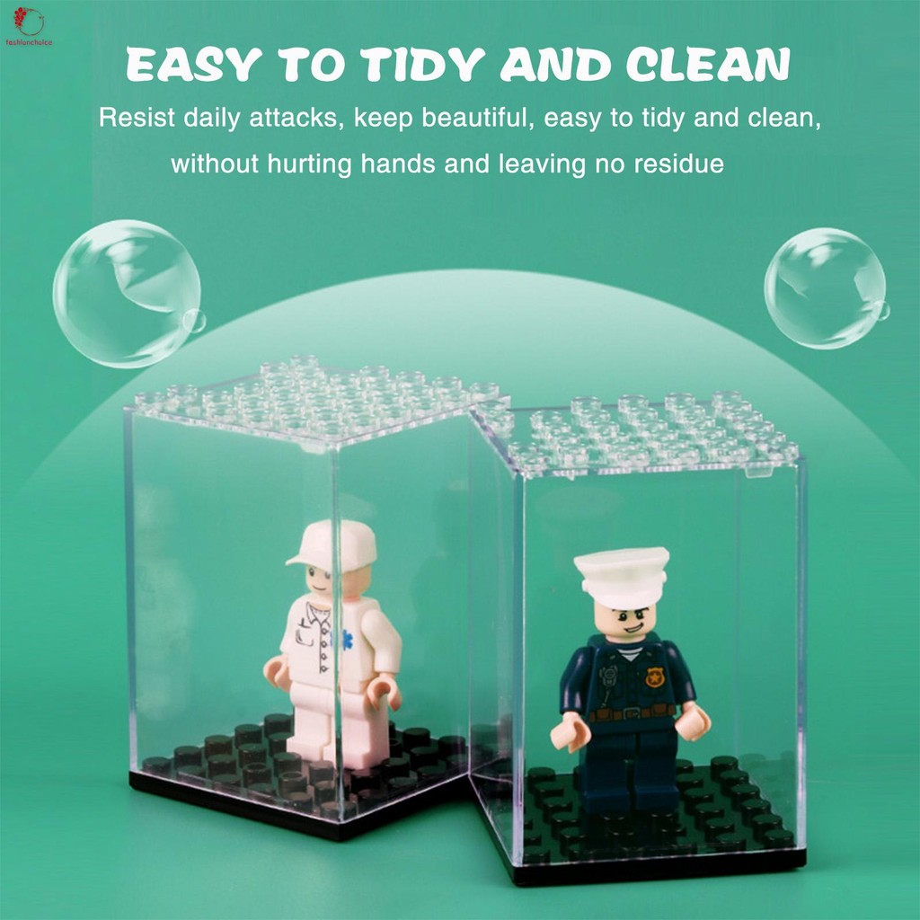 Minifigures Clear Display Case Waterproof Stackable Lego Building Block ...