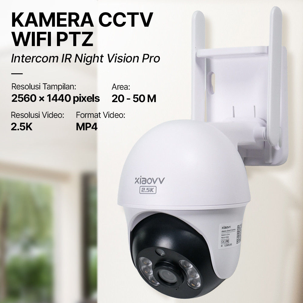 - Xiaovv CCTV Camera WiFi PTZ Intercom IR Night Vision Pro 2.5K - XVV ...