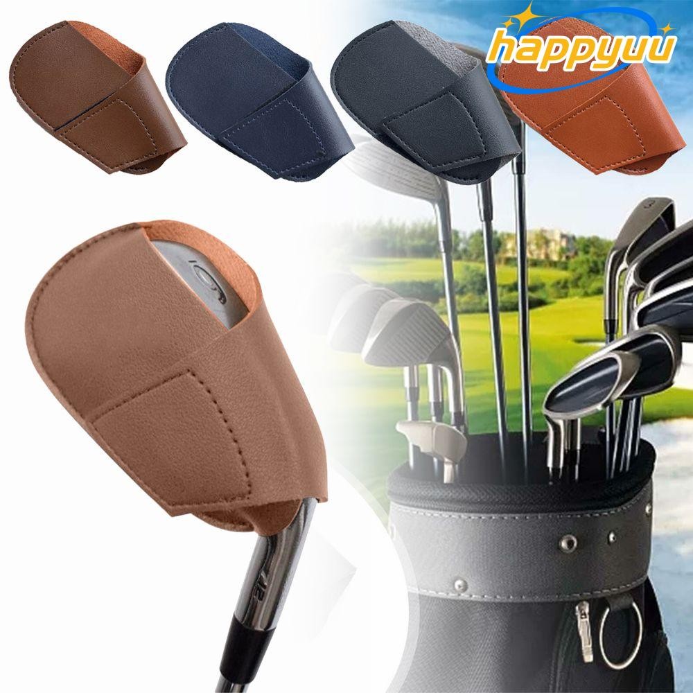 HAPPYUU Golf Club Head Covers Outdoors Leather Long Neck Driver ...