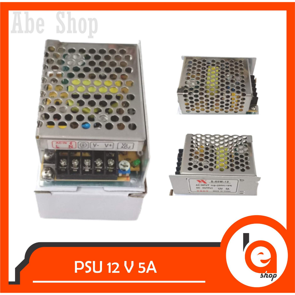 Power Supply PSU 12V 5A Switching High Quality, 12 Volt 5 Ampere Net ...