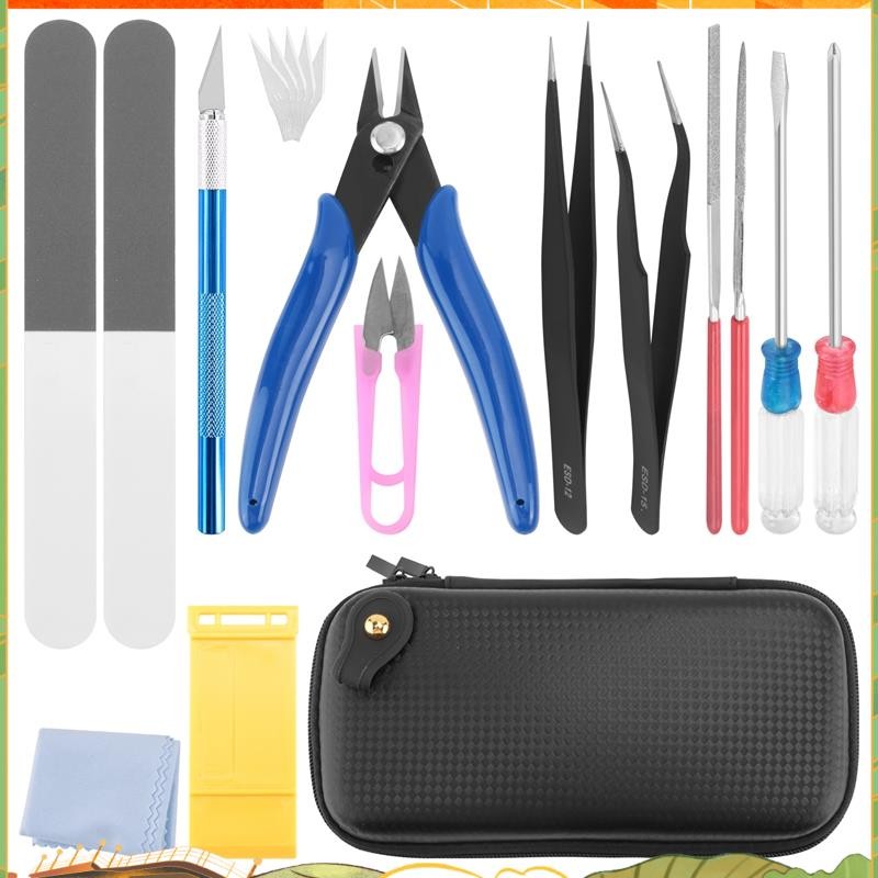 15 PCS Model Tools Kit Modeler Basic Tools Hobby Building Tools Kit for ...