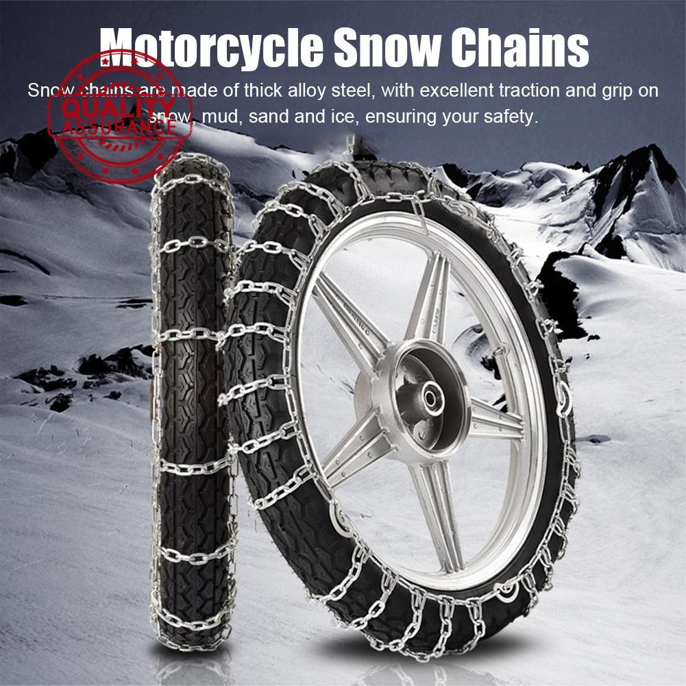 1 Two-wheeled Motorcycle Snow Chain Bold Encryption Tire Chain Mountain ...
