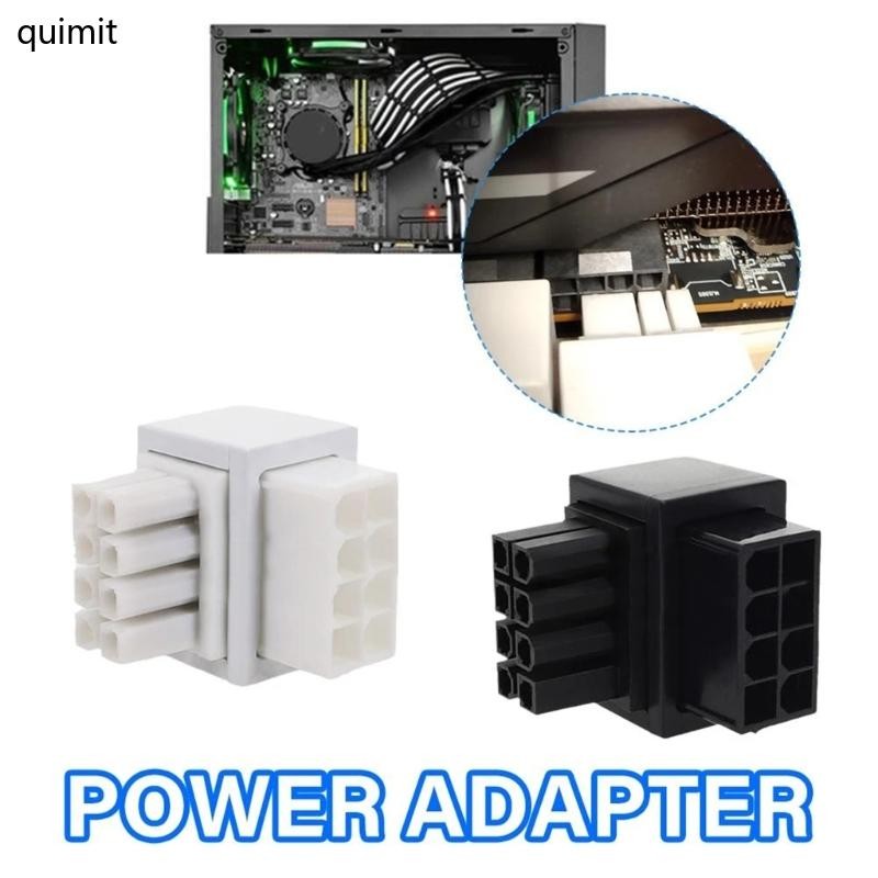 QUIM ATX 8 Pin Male Power Adapter to ATX 8Pin Female 90 Degree Angled ...