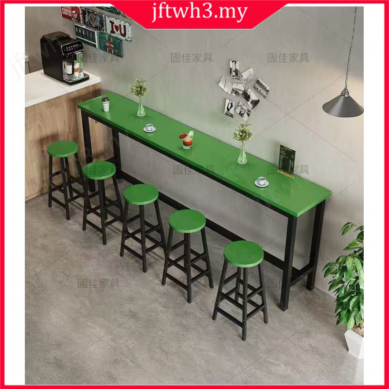 Bar counter table against the wall Bar counter table Milk tea shop High ...