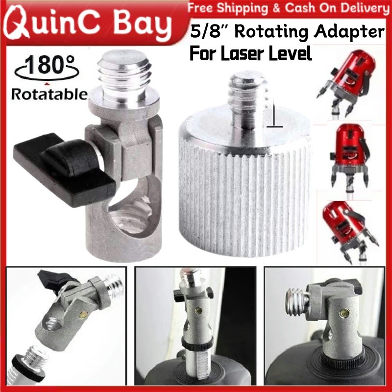 360° Rotating Adapter Laser Level 5/8" 1/4'' Adjustable Tiltable Tripod ...