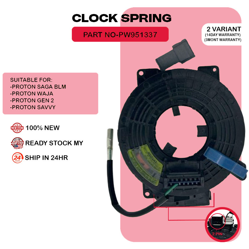 Clock Spring Horn Coil 1 Way Proton Saga BLM / Waja / Gen2 / Savvy Have ...