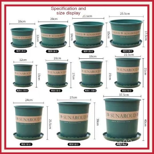 Changsheng Periuk Bunga Galon Baru Plastik Tebal Balkoni Succulent ...