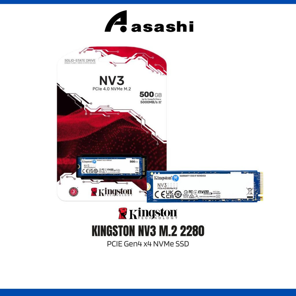 Kingston NV3 250GB / 500GB / 1TB / 2TB M.2 2280 NVMe SSD | Shopee Malaysia