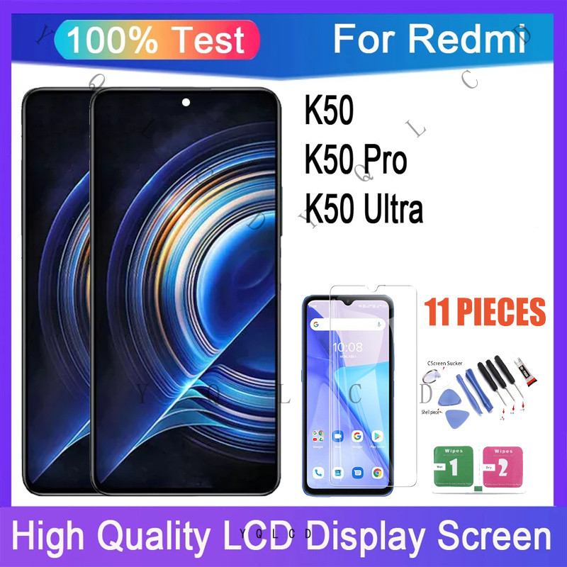Original For AMOLED Redmi K50 K50 Pro K50 Ultra LCD Display Touch Screen With Frame Replacement ...