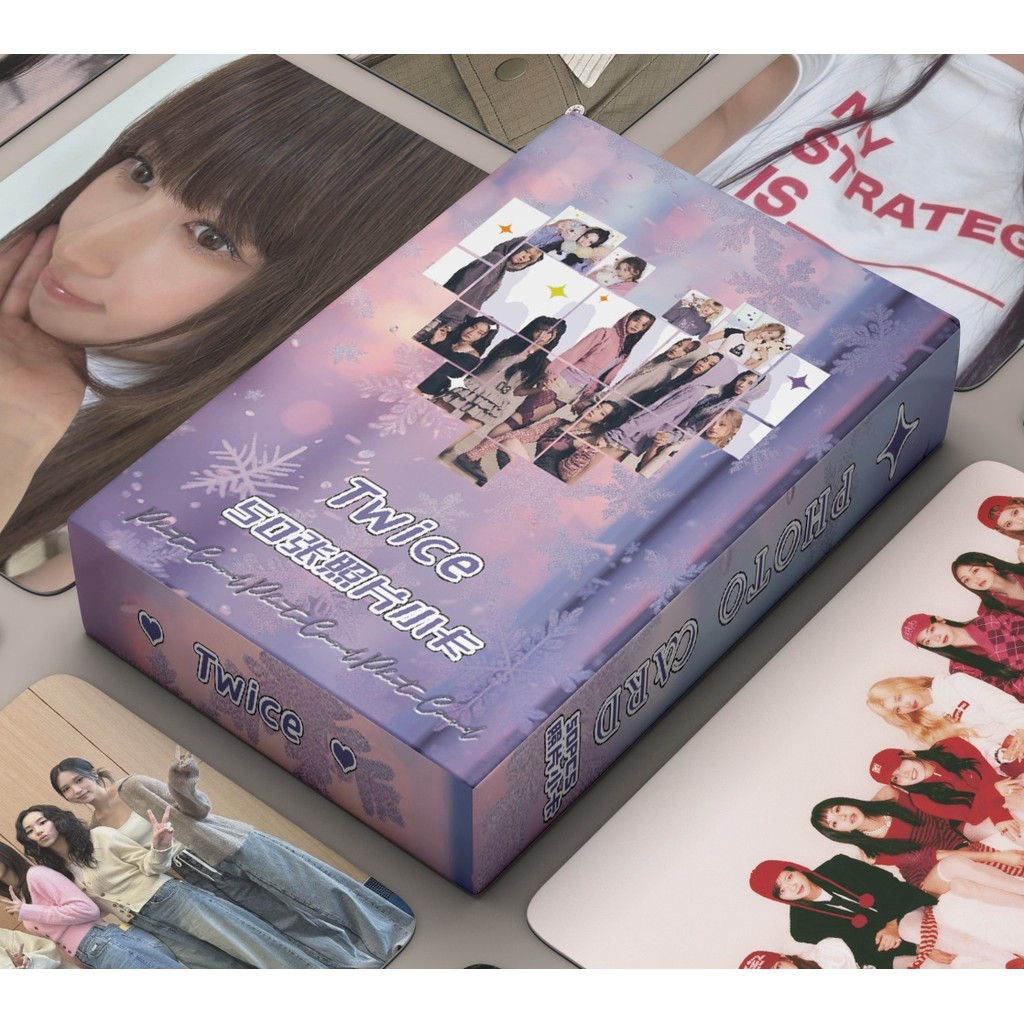 50-55pcs TWICE Photocards Laser Lomo Cards Home 9round 2025 Season's Greetings MISAMO Nayeon ...