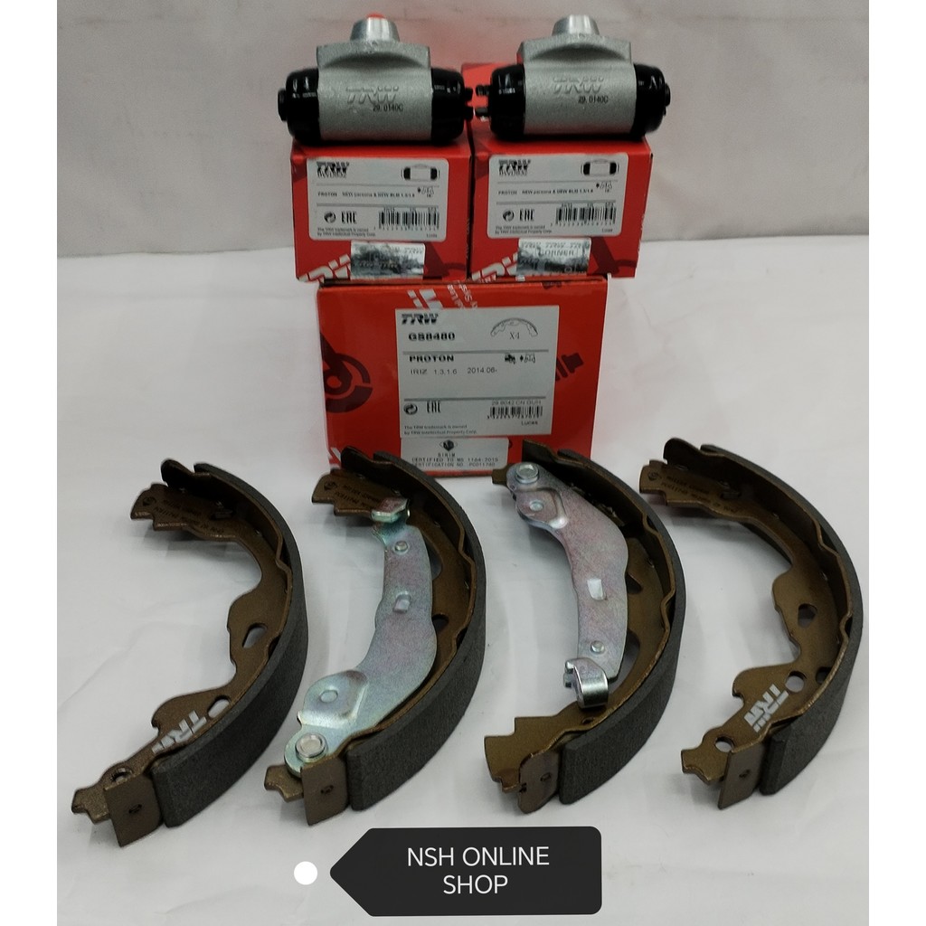 Brake Shoe (TRW)+Brake Pump (TRW) 11/16'' Rear for Proton Saga VVT ...