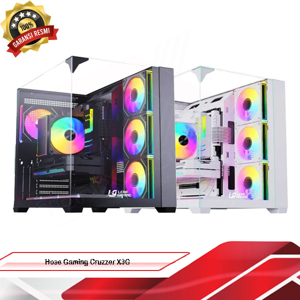 HOSE / Lexa Gaming CRUZZER X3G Black White PC Gaming Case | Shopee Malaysia