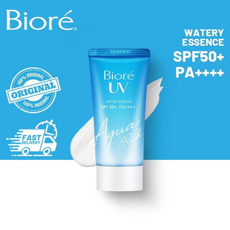 ♥Biore UV Aqua Rich Watery Gel Sunscreen Cream SPF 50+ PA+++Face and ...