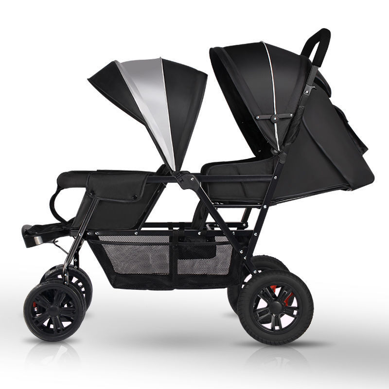 Gift] Twin Baby Stroller Lightweight Foldable Double Front Rear ...