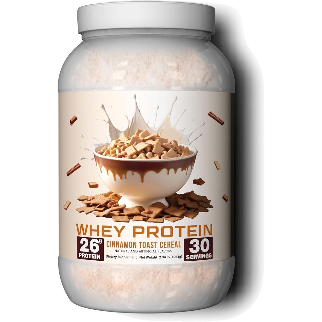 Protein Powder, Cinnamon Toast Cereal, 25 G Whey Protein per Scoop, Low ...