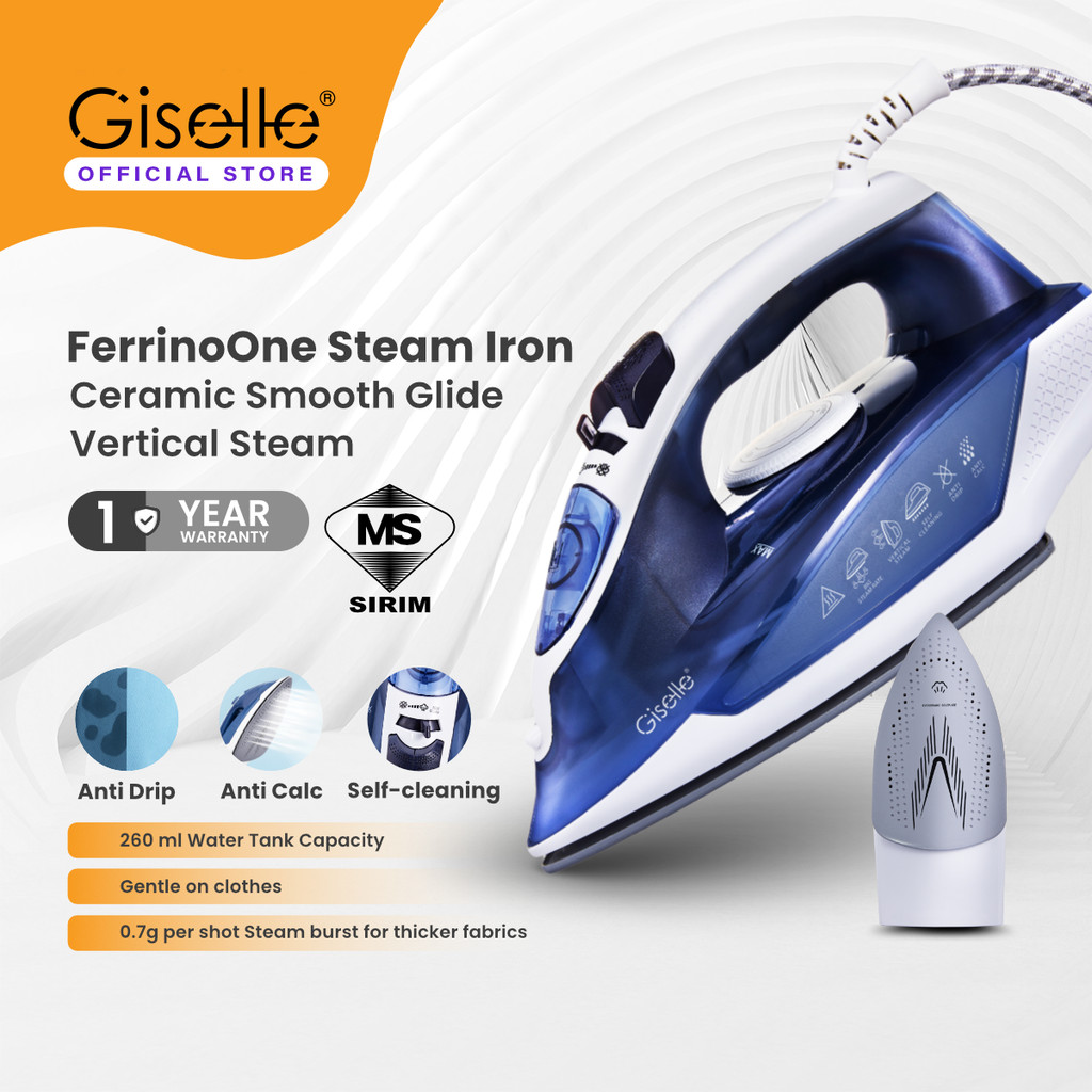 [SIRIM Certified](New Arrival) Giselle Steam Iron | Anti-Drip | Anti ...
