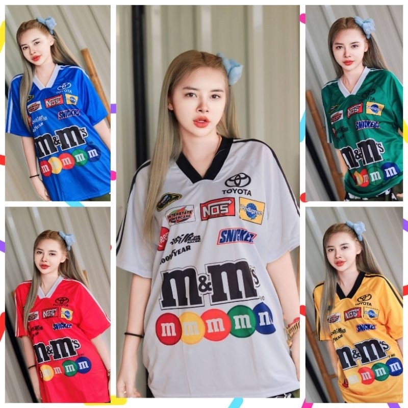 Oversized shirts for men and women. The most popular M&M pattern ...