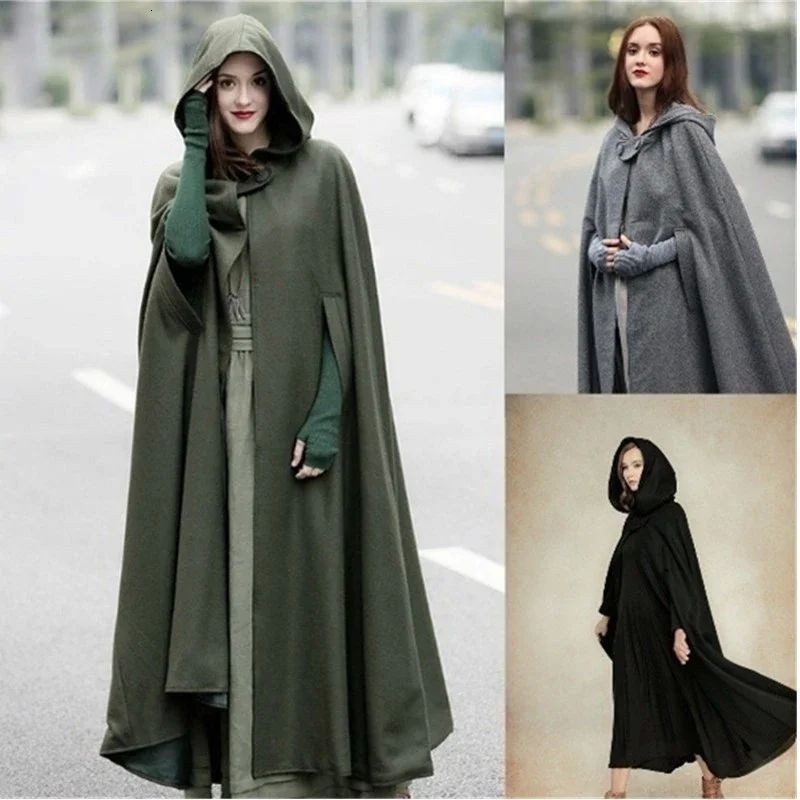 Assassins Cosplay Vintage Medieval Gothic Creed Hooded Cloak Thin Coat ...
