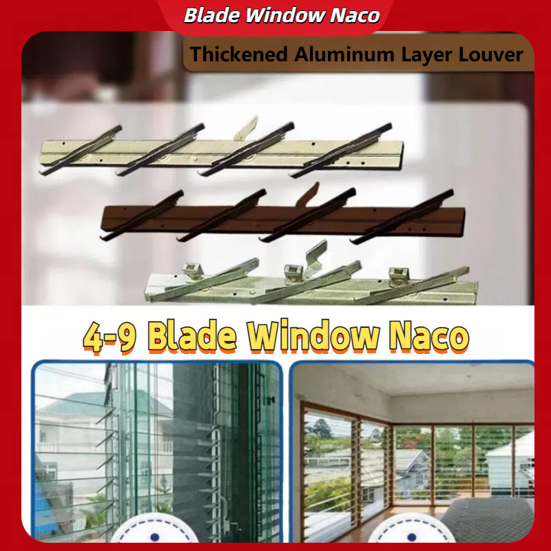 1 PAIR 9/ 8 / 7 6/ 4 Layers Blade Traditional Naco Window Local Louver ...