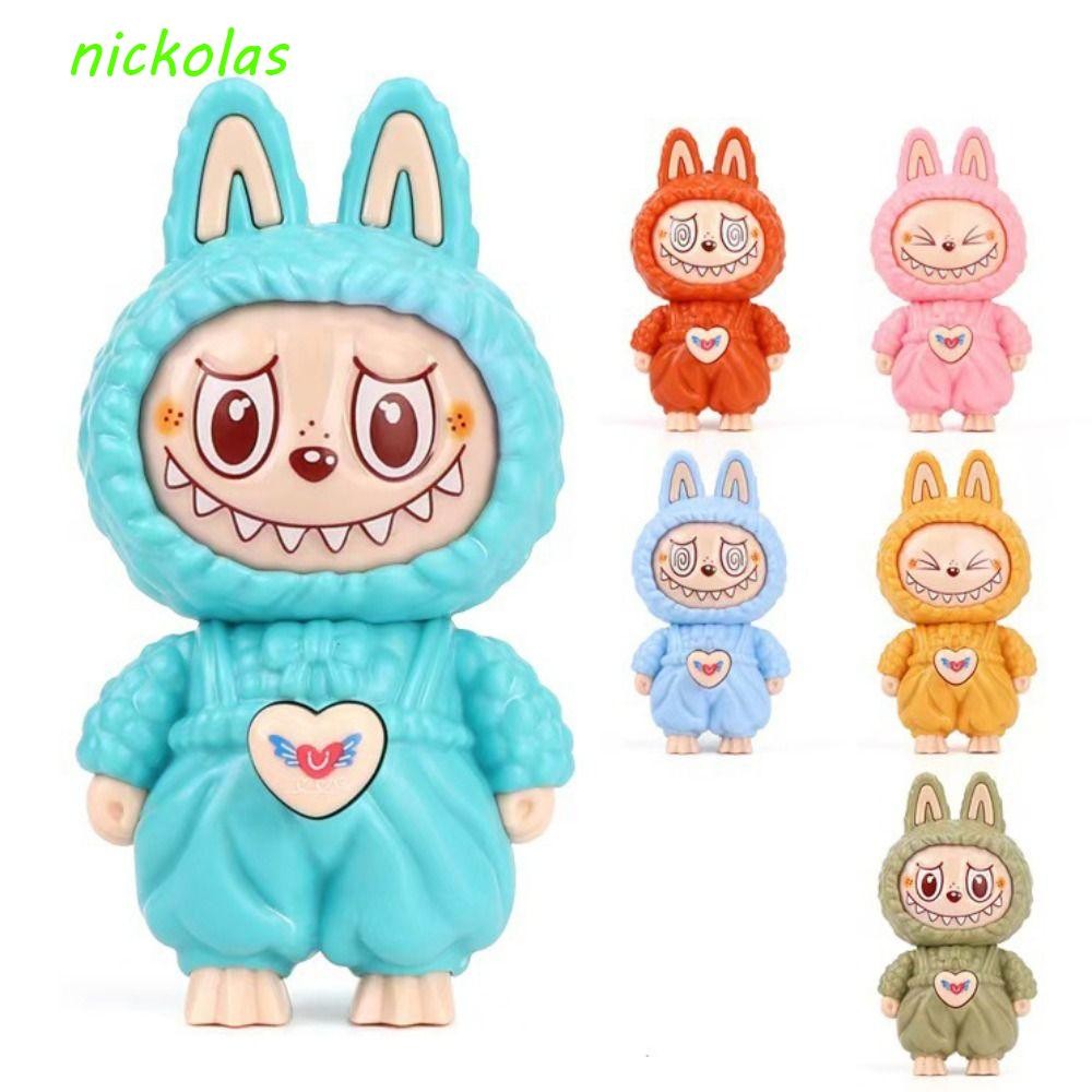 NICKOLAS Labubu Face Changing Doll, Mini With Keychain Labubu Face ...