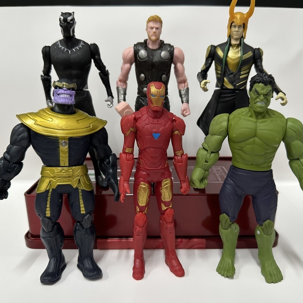 Marvel Avengers Joint Movable Iron Man Thunder God Loki Thanos Hulk ...